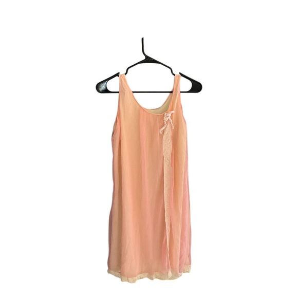 Unbranded | Intimates & Sleepwear | Vintage Peach Chiffon Nightie ...